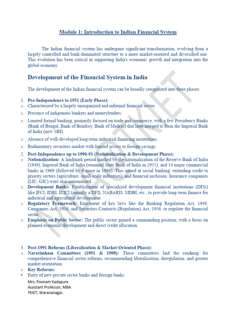 Indian Financial System | PDF | Securities (Finance) | Banks