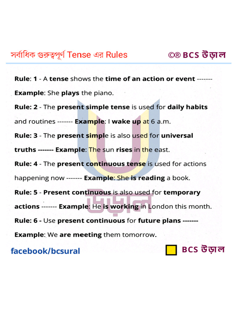 Tense Rules | PDF