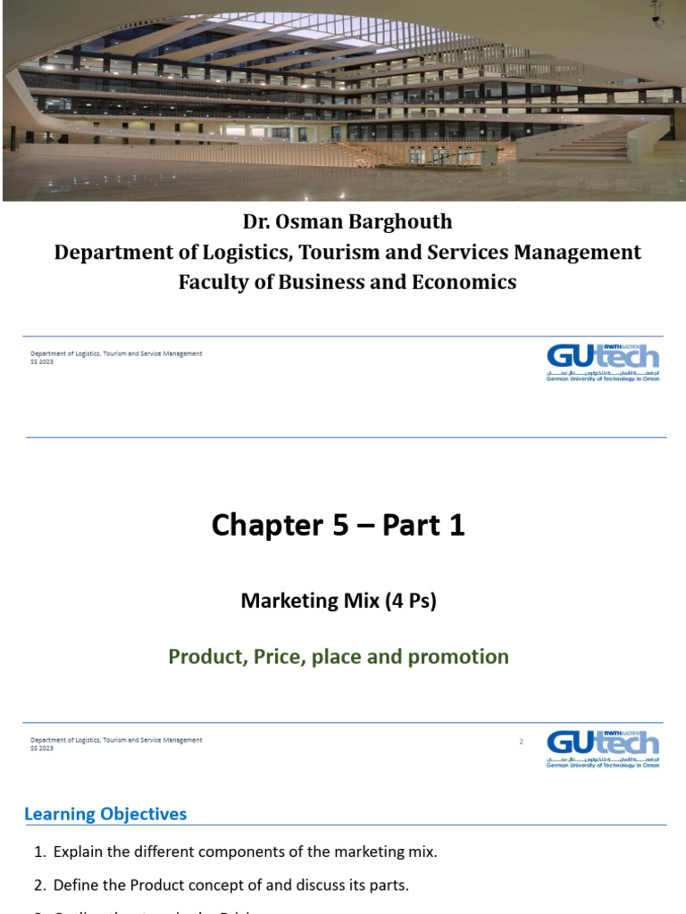 Chapter 5 - Marketing Mix - Part 1 Product and Price | PDF | Marketing | Demand