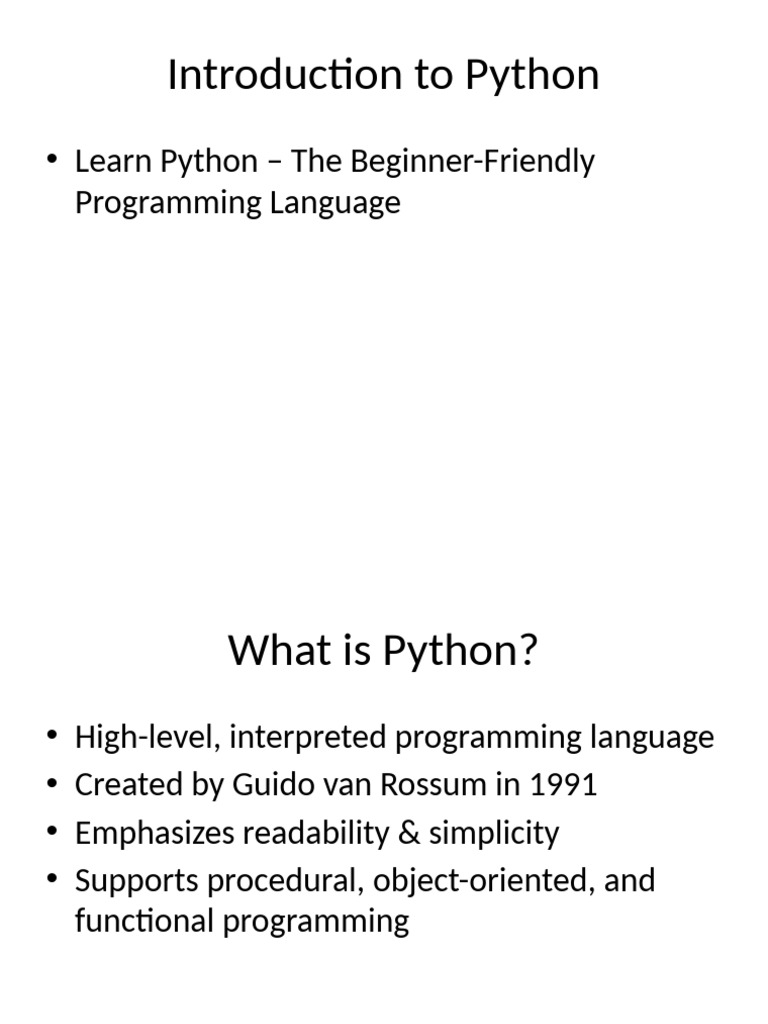 Python Intro Session | PDF | Python (Programming Language) | Information Technology