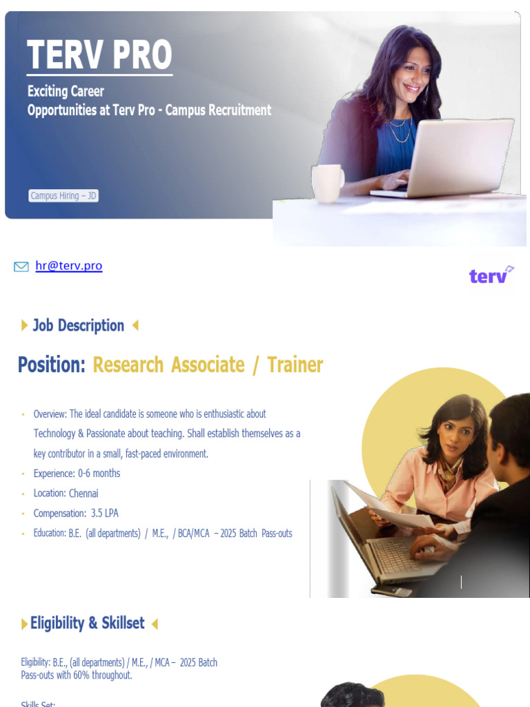 TERV Job Description Campus 2025 | PDF