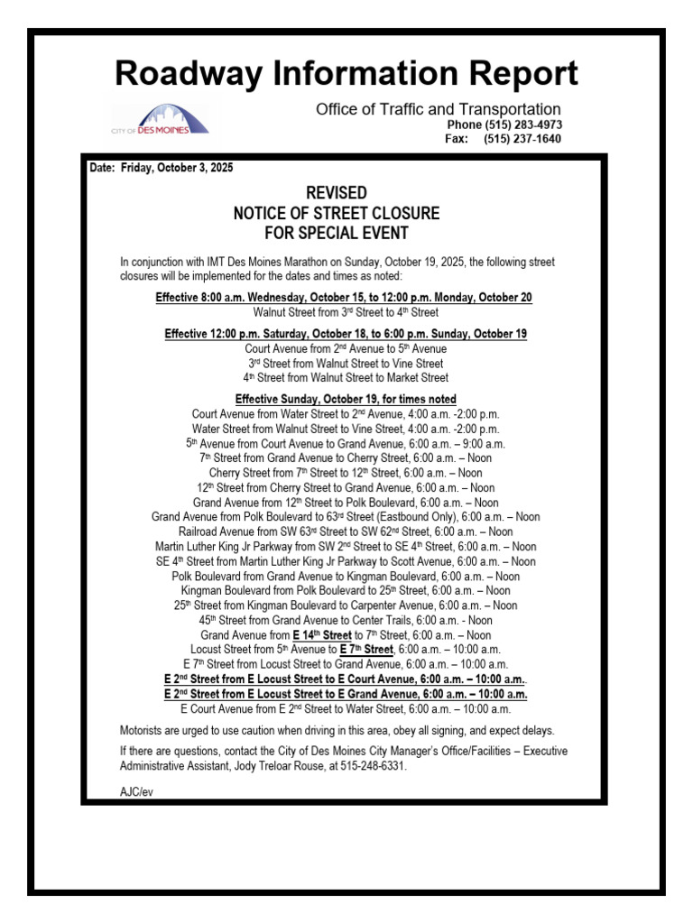 IMT Des Moines Marathon - Revised 10-19-25 | PDF