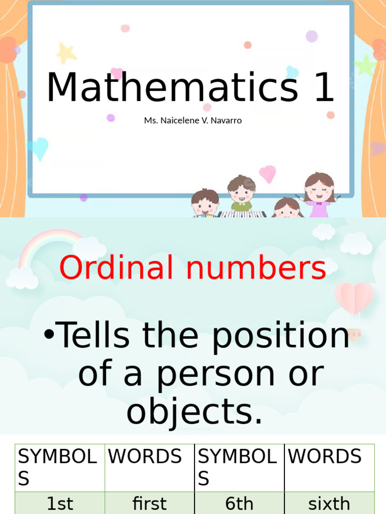 Understanding Ordinal Numbers | PDF