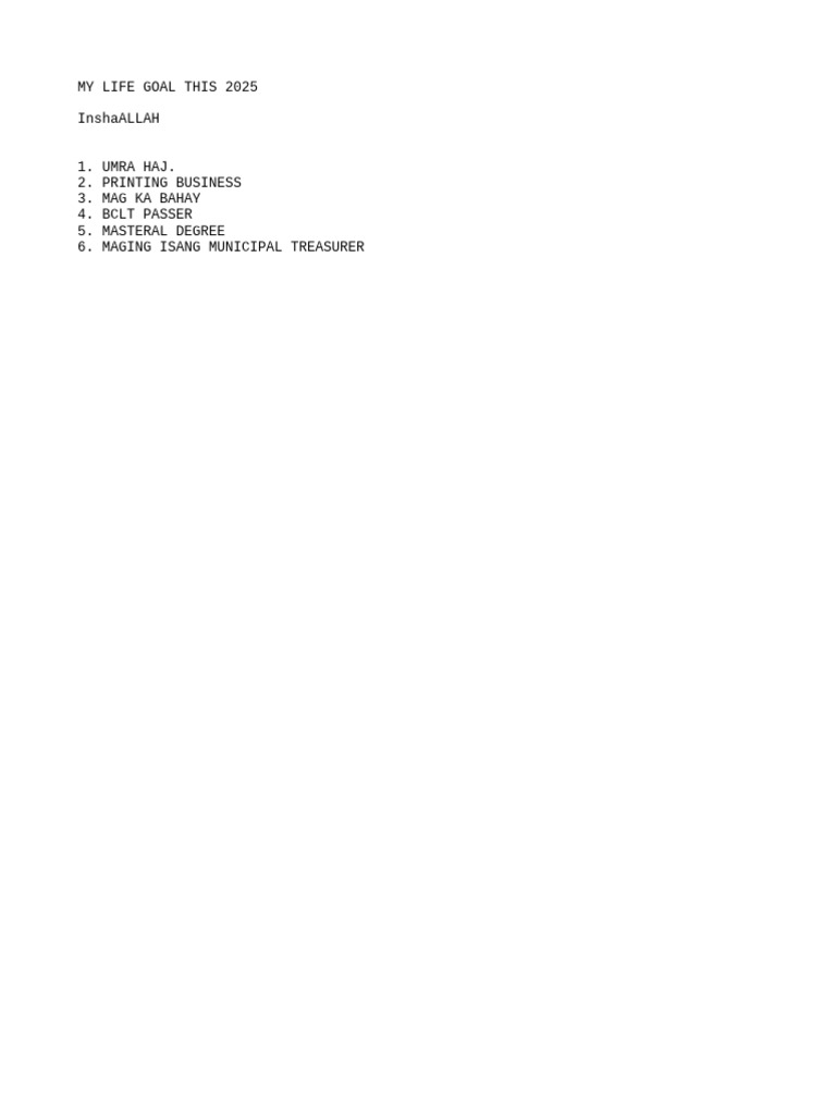 2025 Goal | PDF