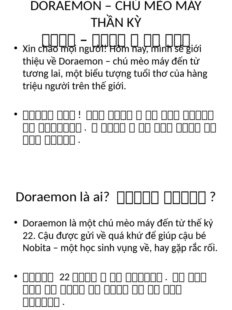 Doraemon Presentation Viet Han | PDF