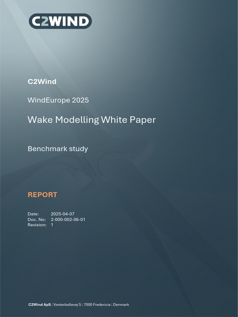 Wake Modelling White Paper | PDF | Time Series | Wound