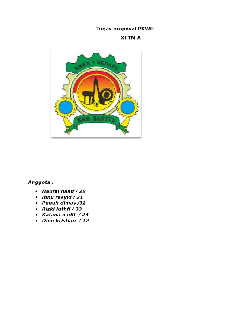 Tugas Proposal PKWU Xitma | PDF