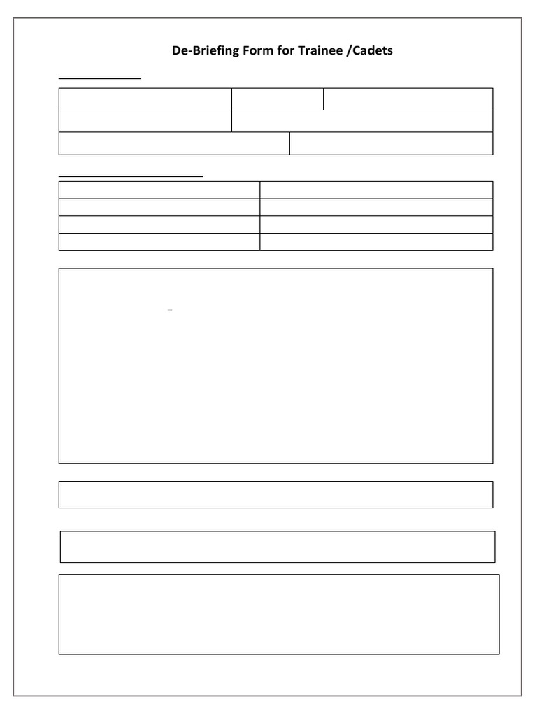 Aaron Fernandes - EC - Tunga - PM-FO-12 (K) Cadet's Debriefing Form ...