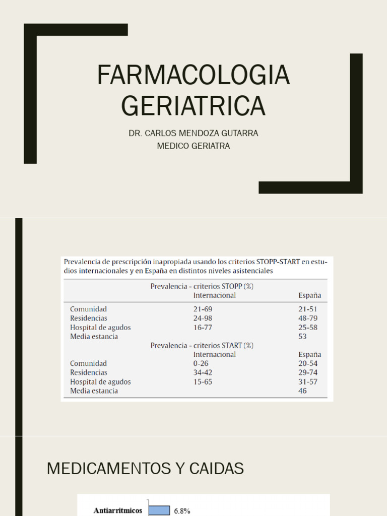 Farmacologia Geriatrica | PDF | Medicamentos con receta | Farmacocinética