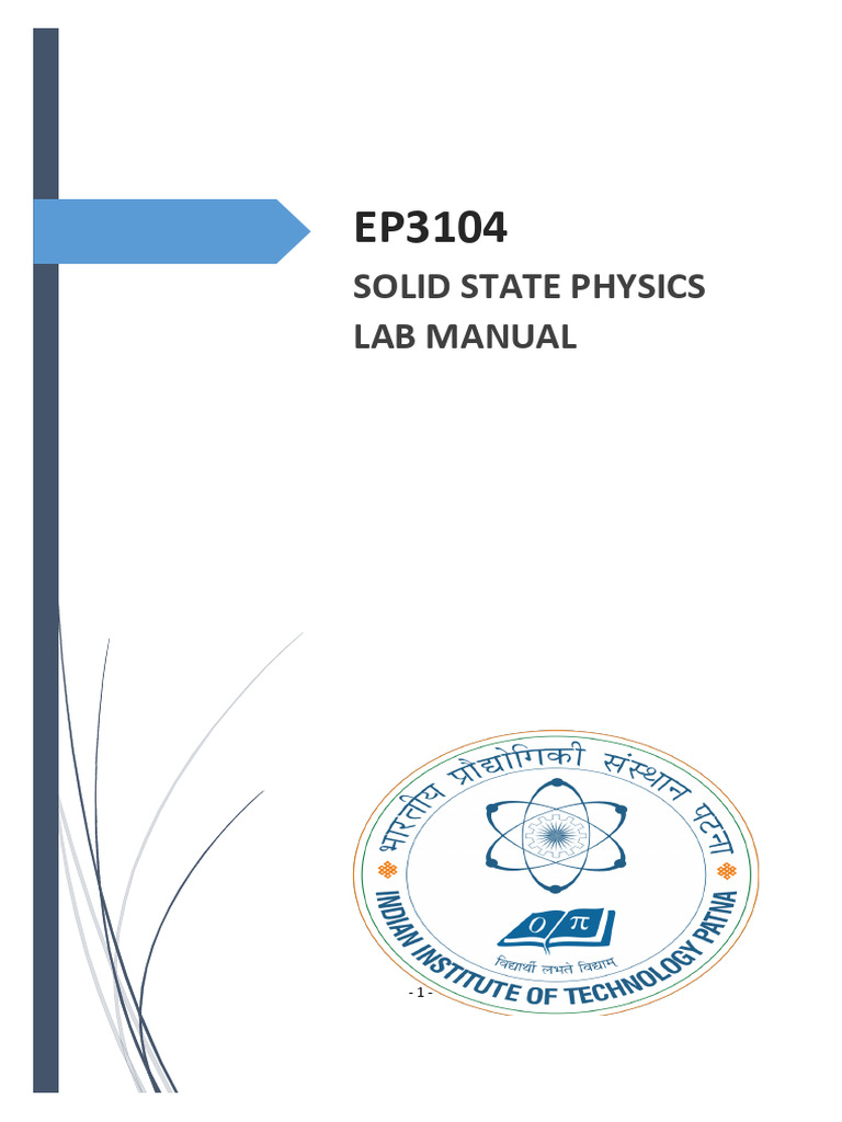 BTech EP3104 LAB MANUAL | PDF | Observational Error | Errors And Residuals