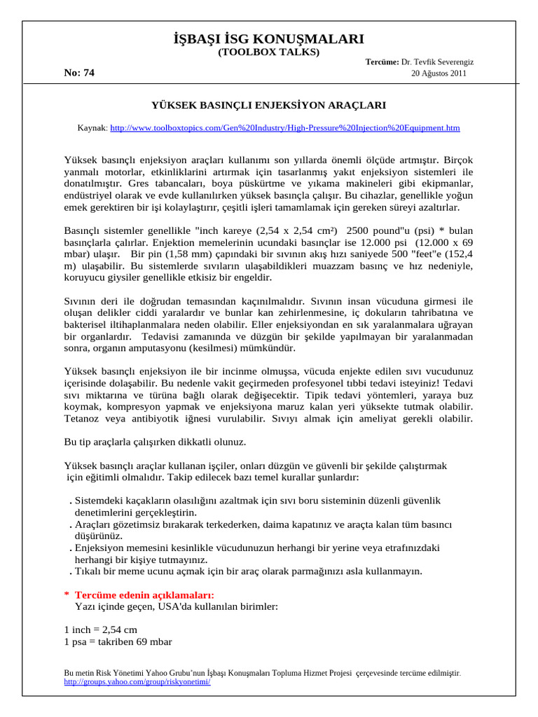 74 Yüksek Basincli Enjeksiyon Araclari | PDF