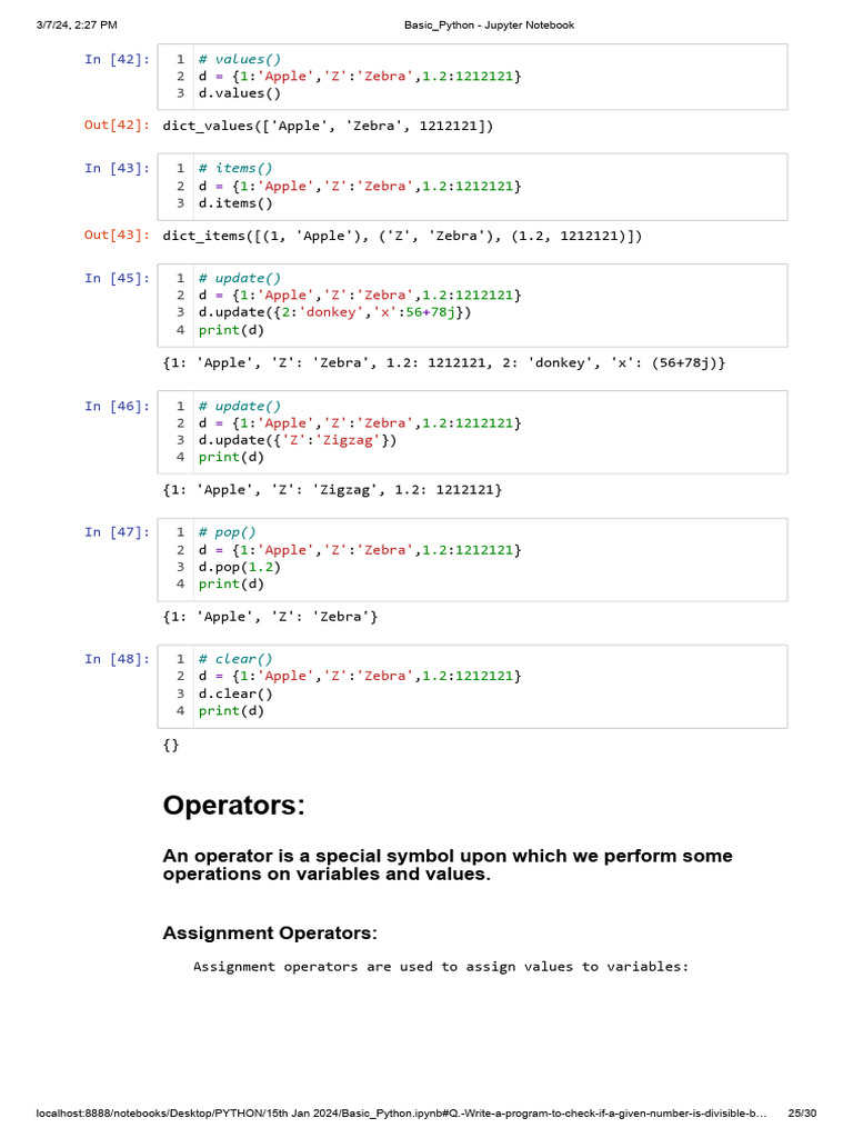 Operator - Jupyter Notebook | PDF | Boolean Data Type | Logic