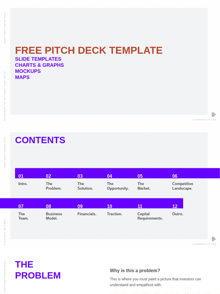 Free Pitch Deck Template Guide | PDF | Writing