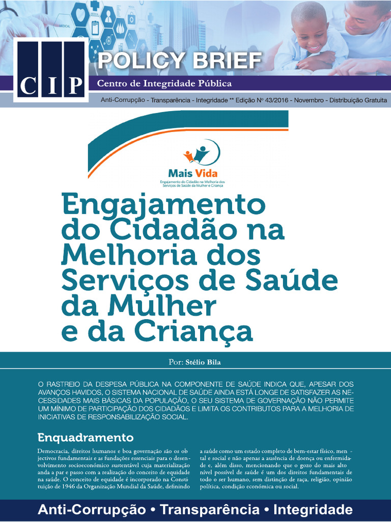 Policy Brief - Engajamento Do Cidadão Na Melhoria Da Qualidade | PDF