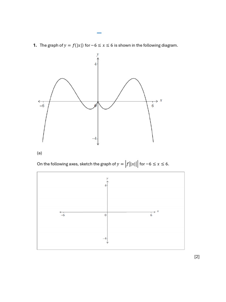 Function IB Practice Paper 1 | PDF