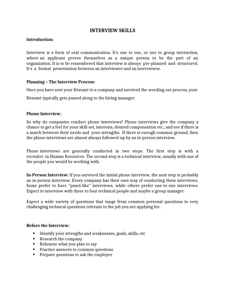 Job Interview Presentation Guide | PDF | Job Interview | Interview