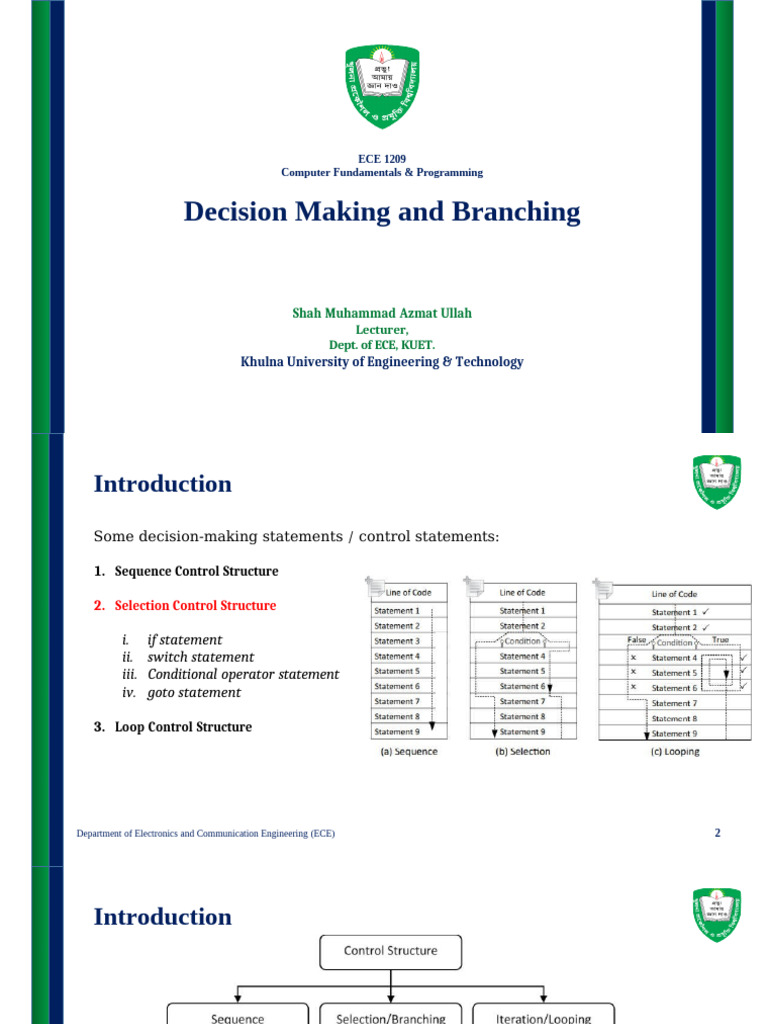 Decision Making and Branching | PDF | Control Flow | Computing