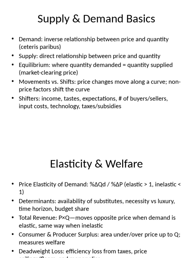 Supply and Demand Fundamentals Explained | PDF | Elasticity (Economics ...