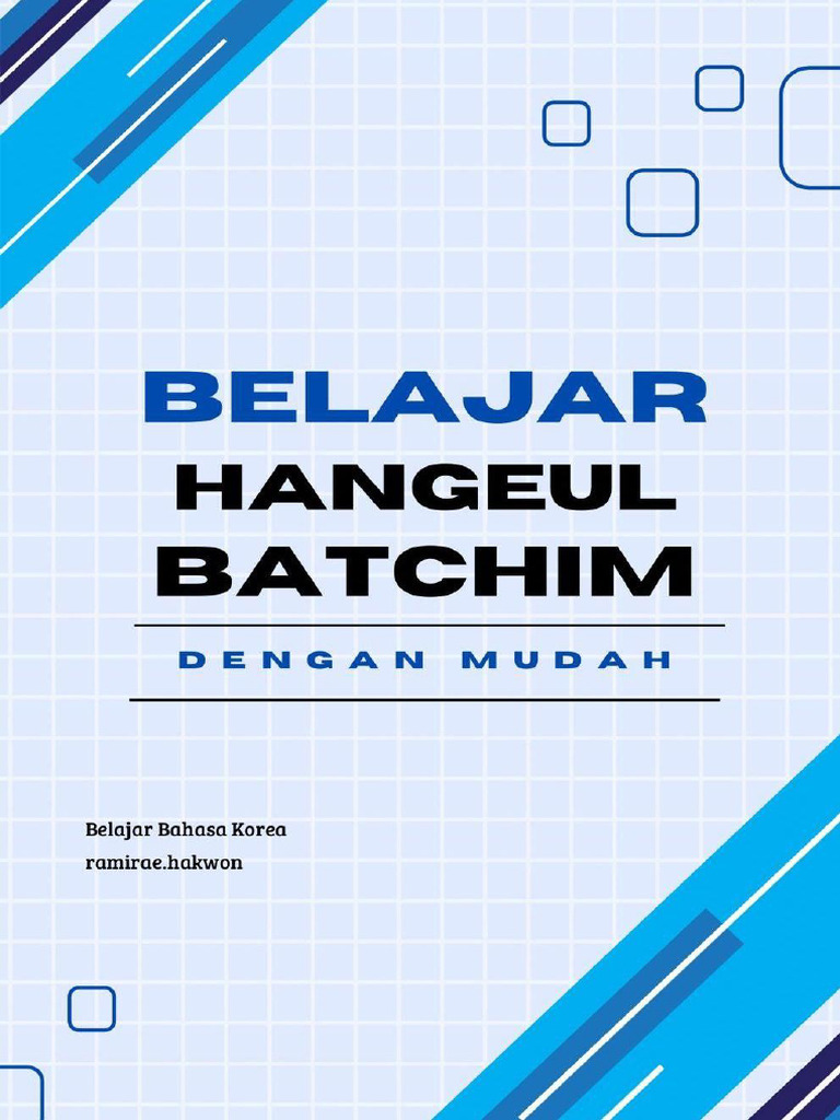 Panduan Belajar Hangeul Batchim Mudah | PDF