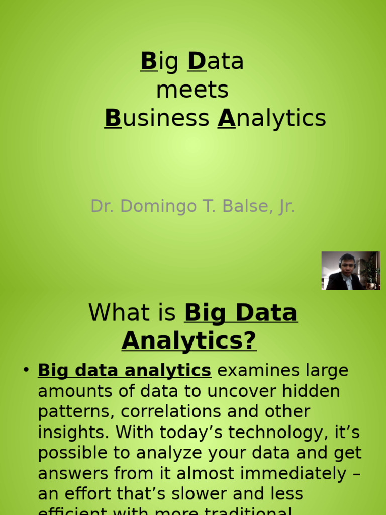 Module 2 - Big Data Meets Business Analytics - With Notes | PDF | Big ...