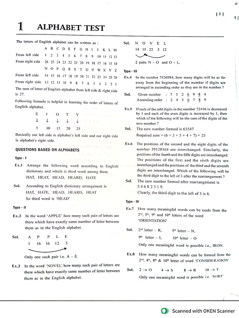 Ch-1 Alphabet Test Ibop Book | PDF