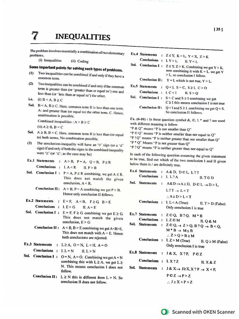 CH-7 Inequalities IBOP Book | PDF