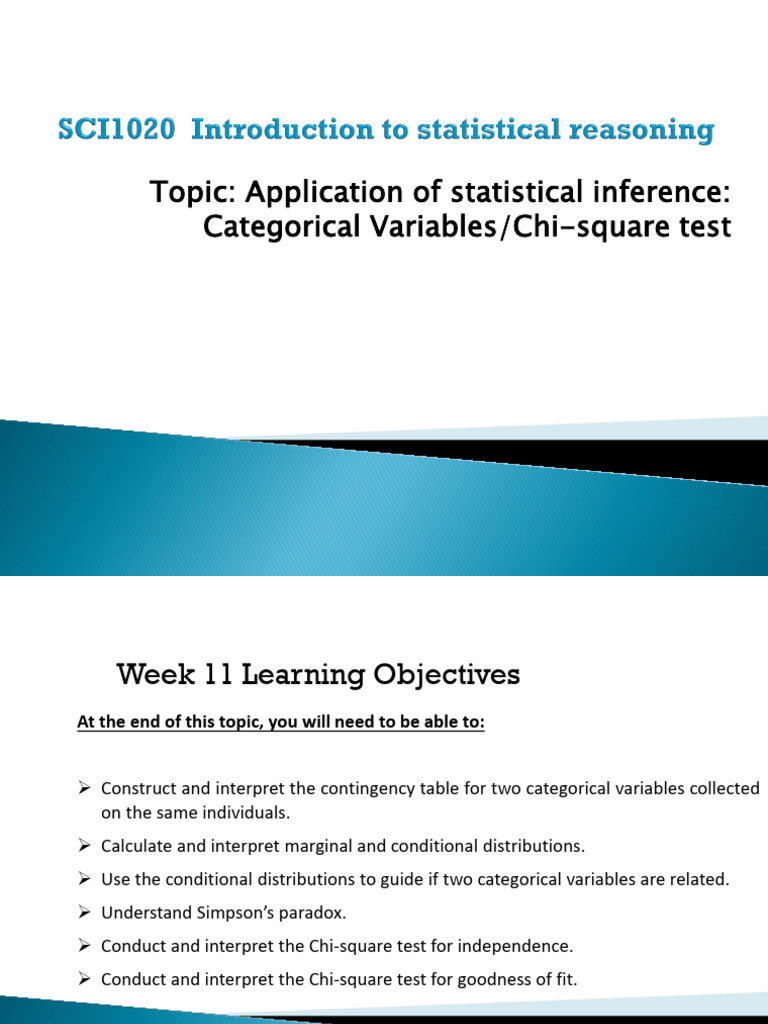 Chi-Square Test for Categorical Data | PDF | P Value | Chi Squared Test