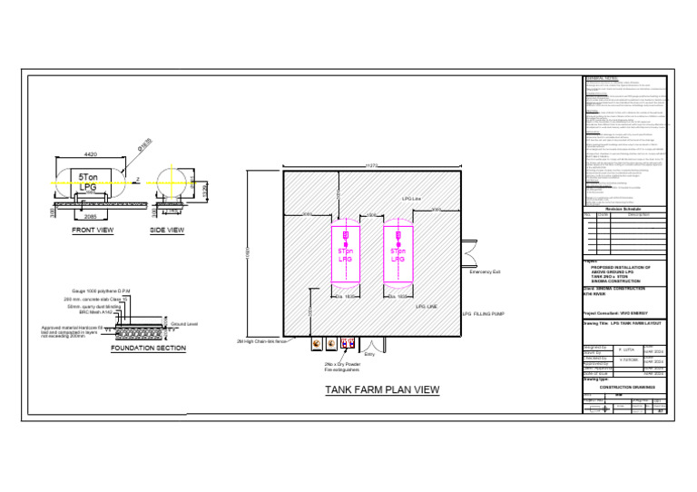 Sinoma Plant Athi River 2x5ton LPG Tanks Layout | PDF | Drainage | Pipe ...