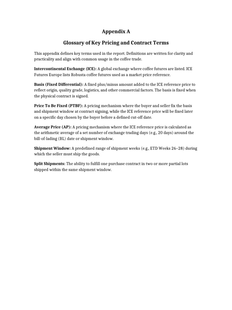 Appendices APA Style | PDF | Futures Contract | Prices