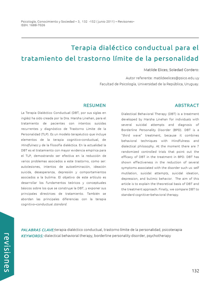 Paper TLP-2 | PDF | Psicoterapia | Trastorno límite de la personalidad
