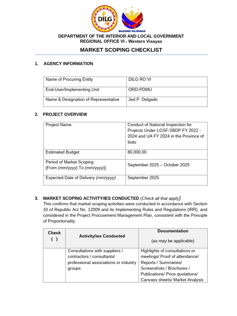 Fiduciary Audit 2025 - Market Scoping Checklist | PDF | Business