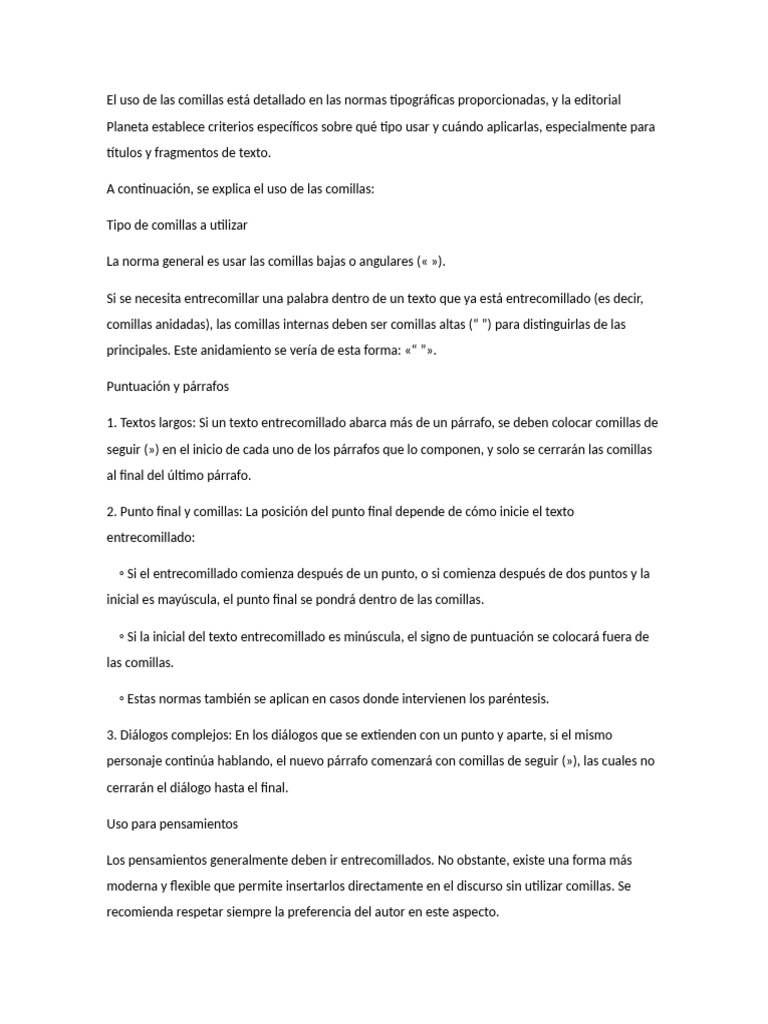 El Uso de Las Comillas | PDF | Comillas | Puntuación