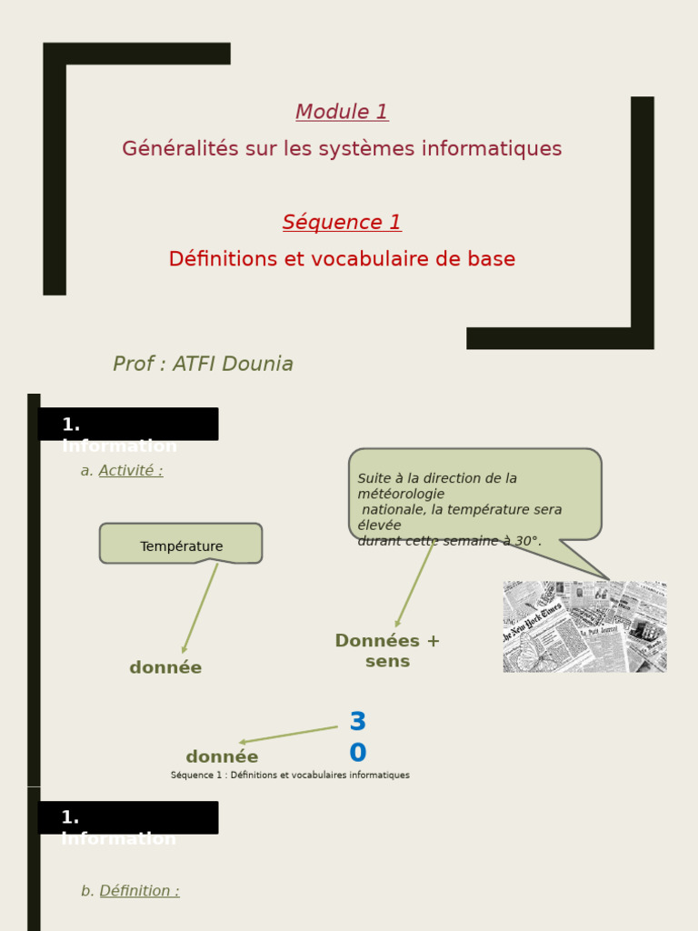 Définitions et vocabulaire informatique | PDF | Informatique | Matériel ...