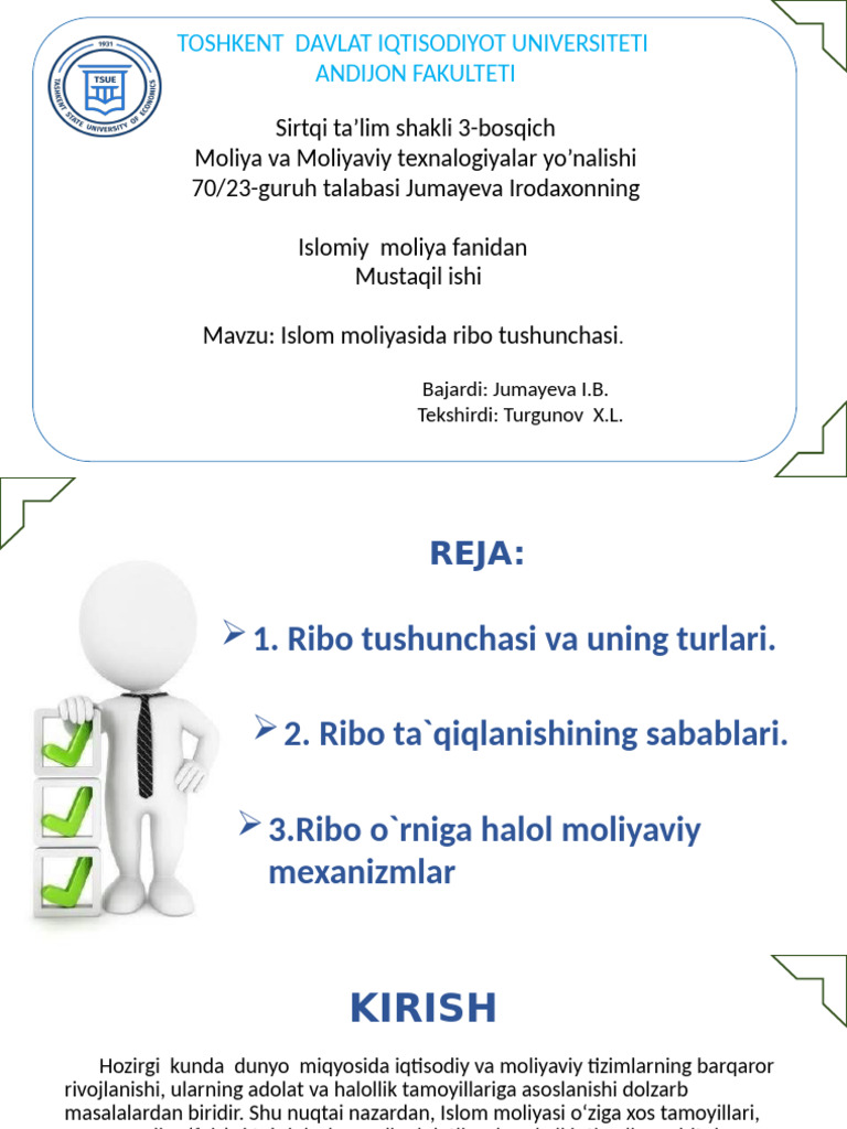 Islomiy Moliya | PDF