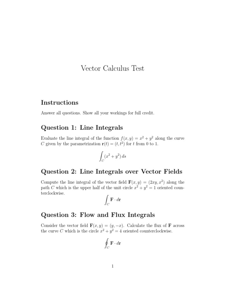 Calc 3 Test Made by AI | PDF