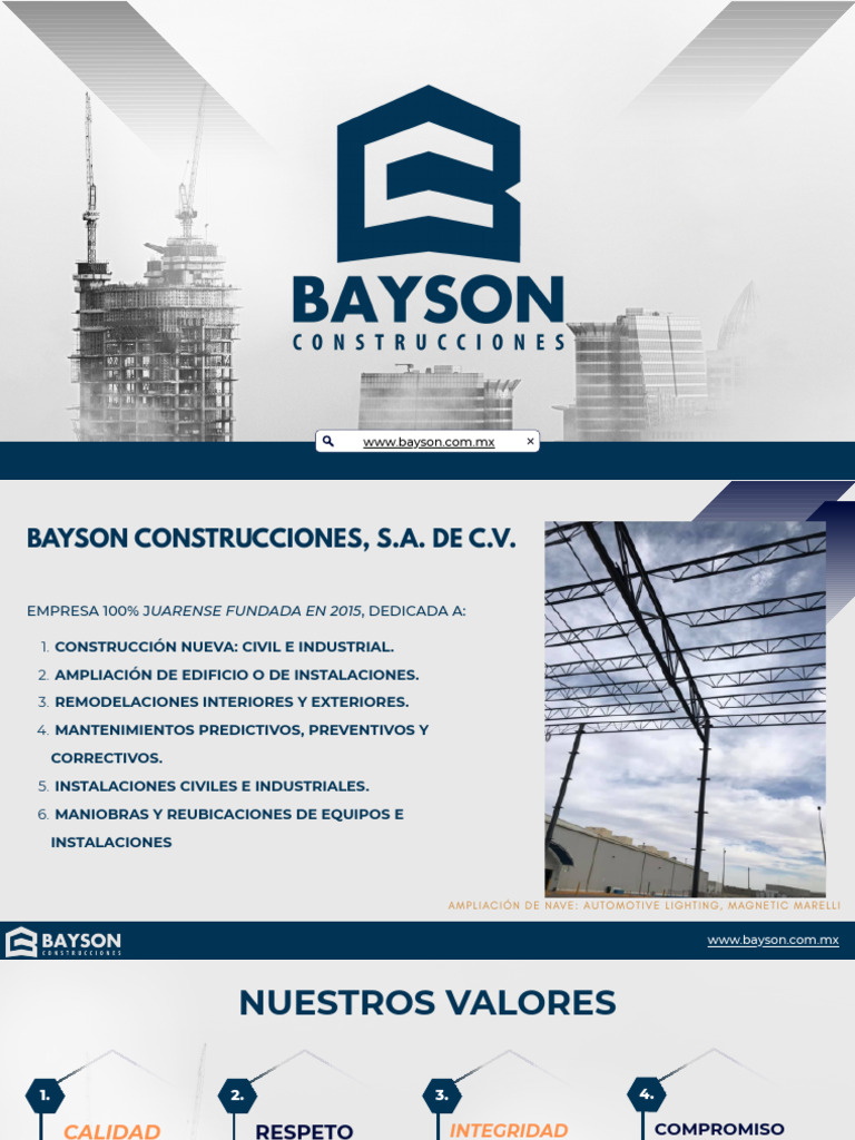 Servicios de Bayson Construcciones | PDF | Sector secundario de la ...