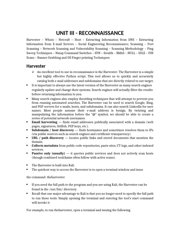 Reconnaissance Techniques and Tools | PDF | Domain Name System | Social ...