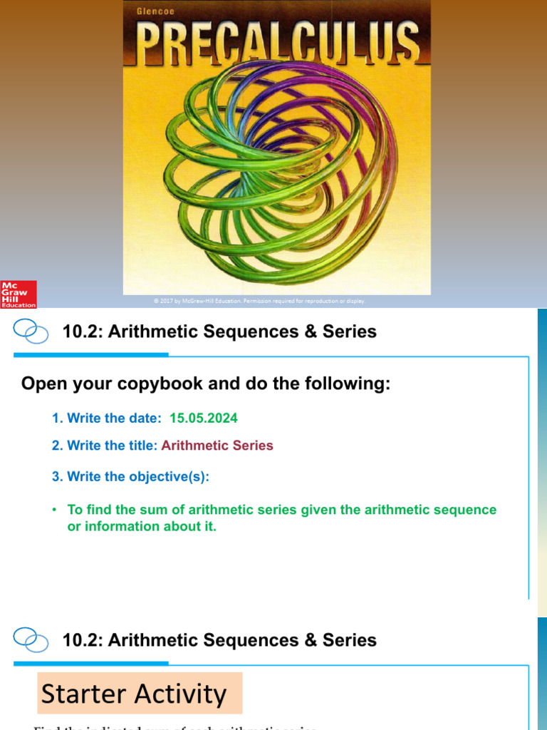 Edited - W5 L3 (Wednesday 15-05-2024) : Arithmetic Sequences and Series ...
