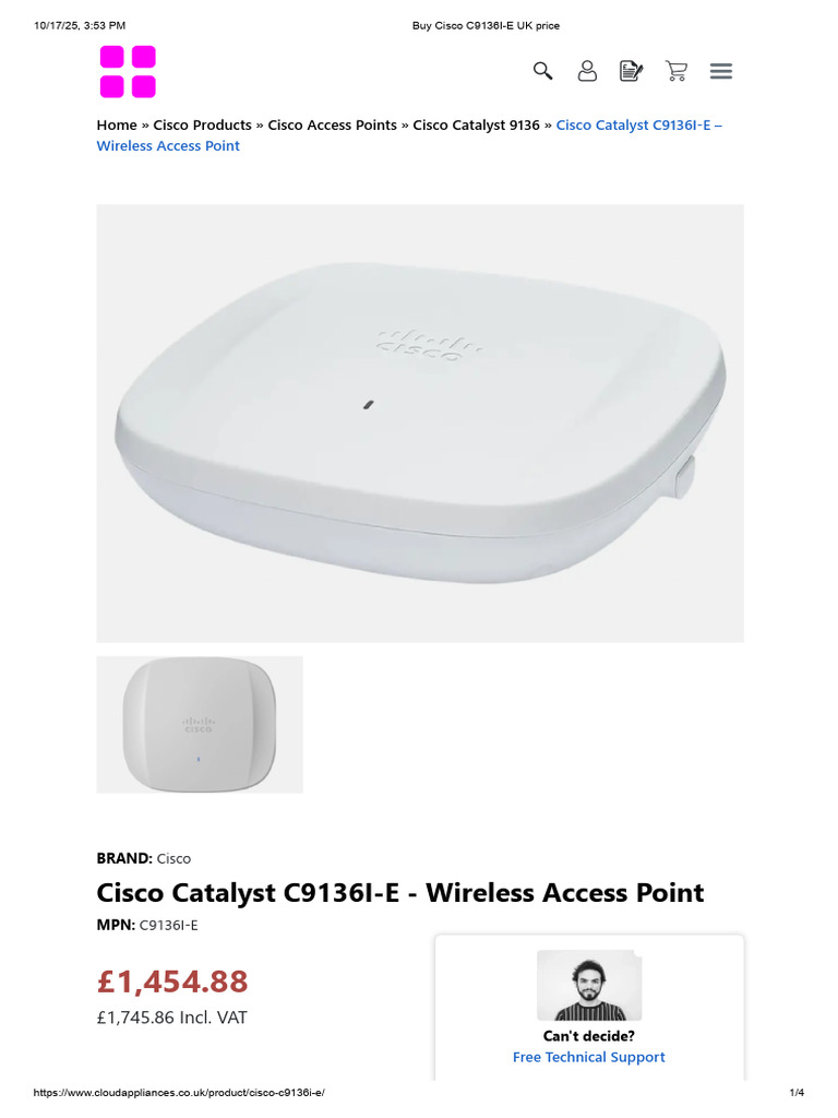 Buy Cisco C9136I-E UK Price | PDF | Wi Fi | Wireless Access Point