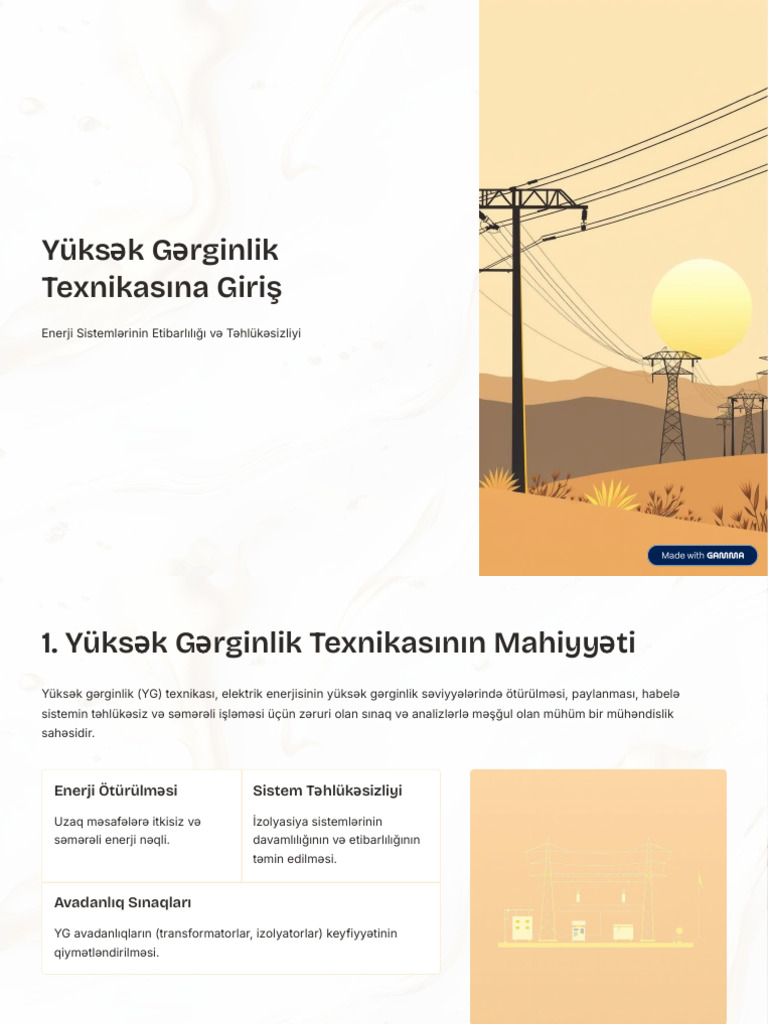 Yuksek Gerginlik Texnikasina Giris | PDF