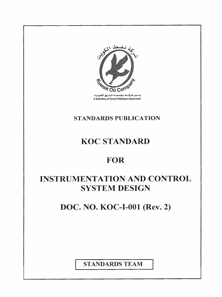 KOC Instrumentation & Control Design Standard | PDF