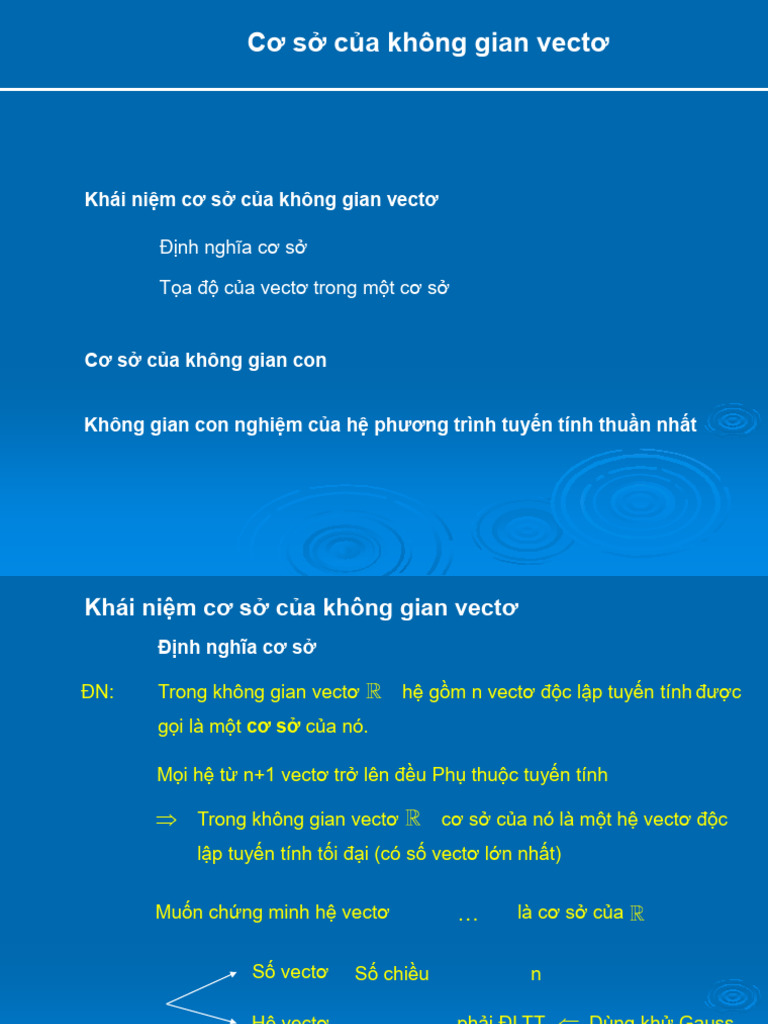 3.3. Co So Cua Khong Gian Vecto Ehehhehehhe | PDF
