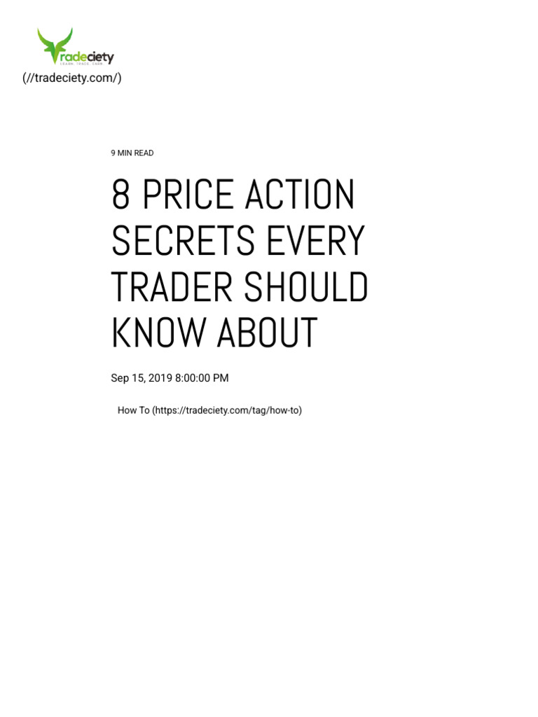 8 Price Action Secrets Every Trader Should Know About | PDF