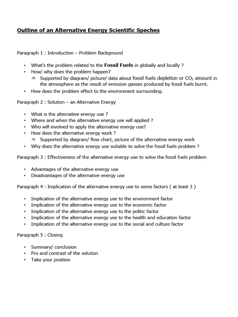 Outline of An Alternative Energy Scientific | PDF