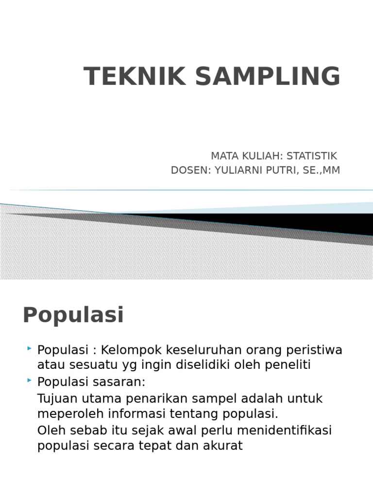 Teknik Sampling Pdf
