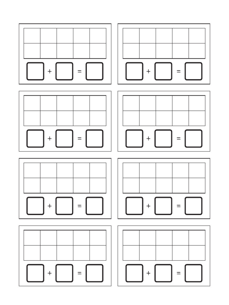 Ten Frame Addition Blank | PDF