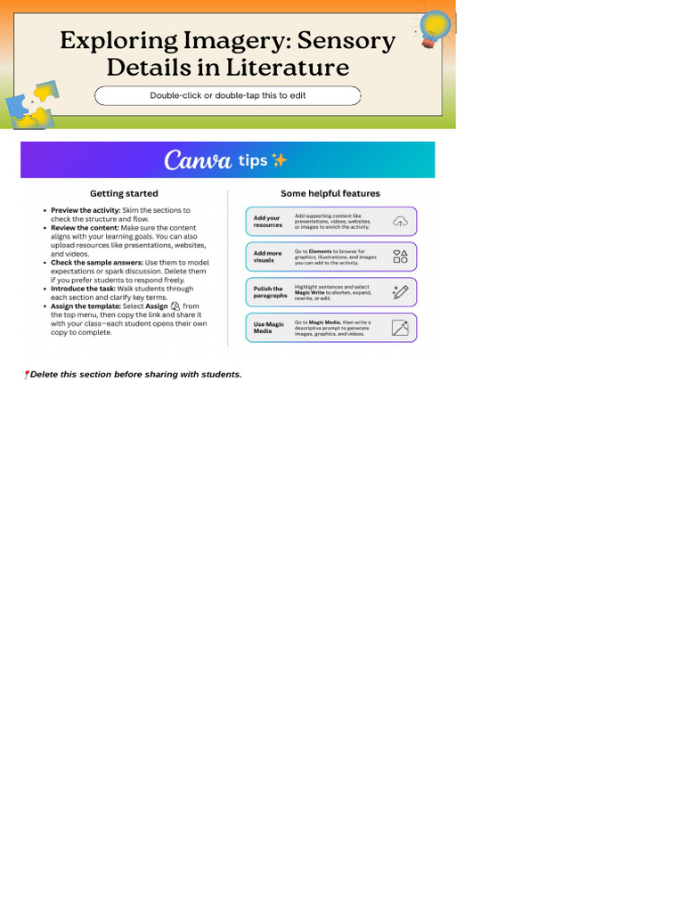 Close Reading For Imagery | PDF | Perception | Mind