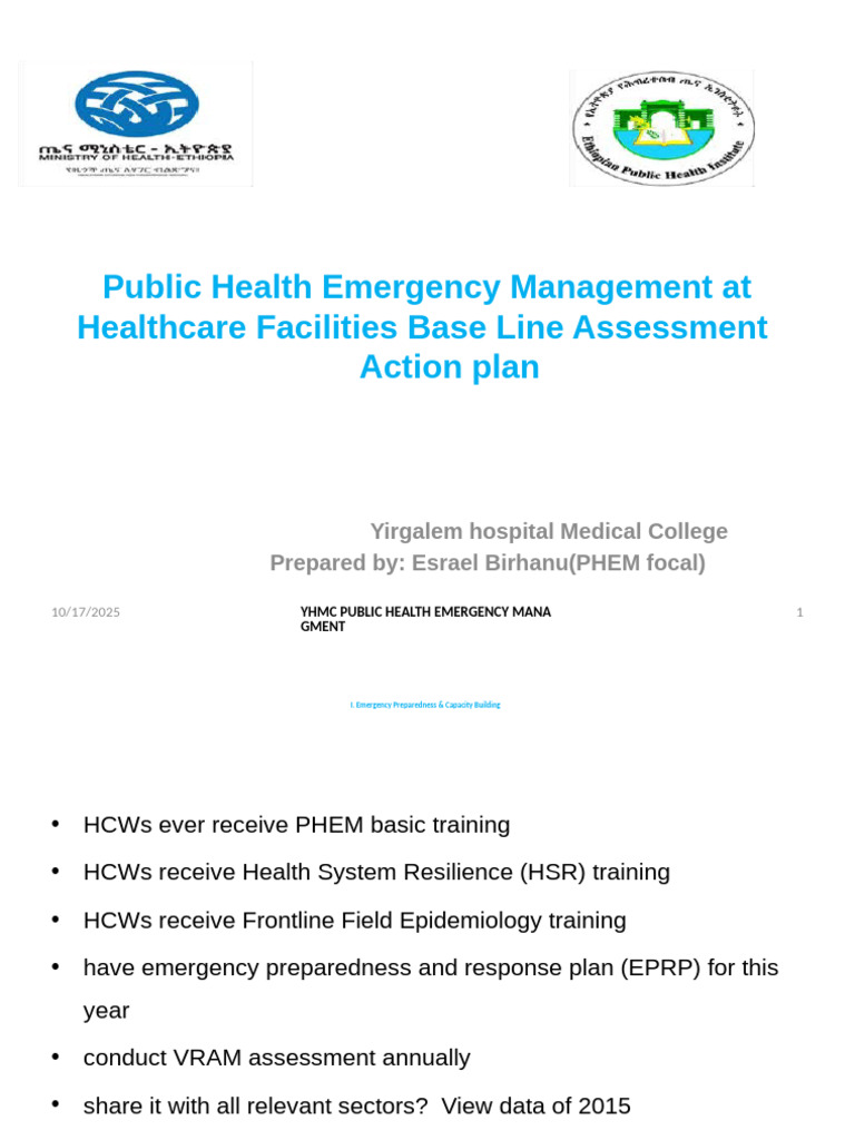 YHMC Public Health Emergency Plan | PDF | Emergency Management | Public ...