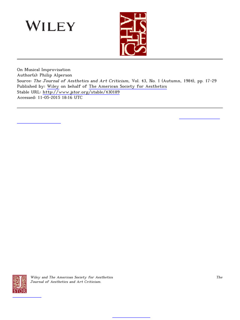 Understanding Musical Improvisation | PDF | Musical Compositions ...