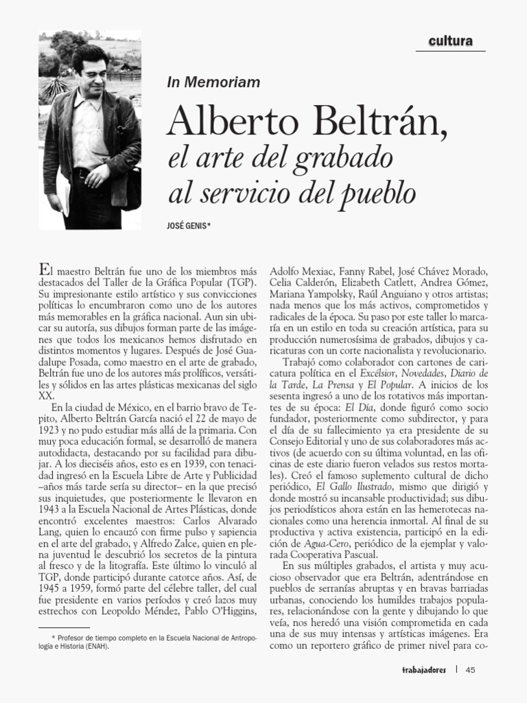 Alberto Beltrán: Legado y Biografía | PDF